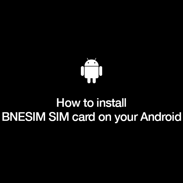international SIM card - How to install BNESIM SIM card on Android ...
