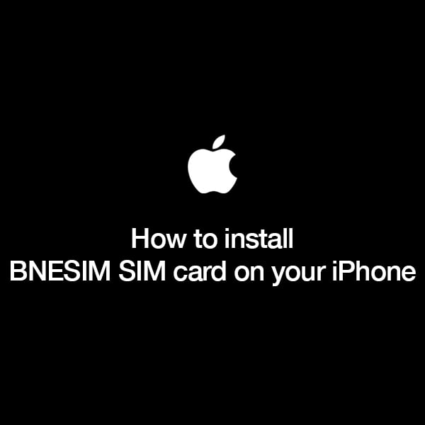 International SIM card - How to install BNESIM SIM card on iOS device