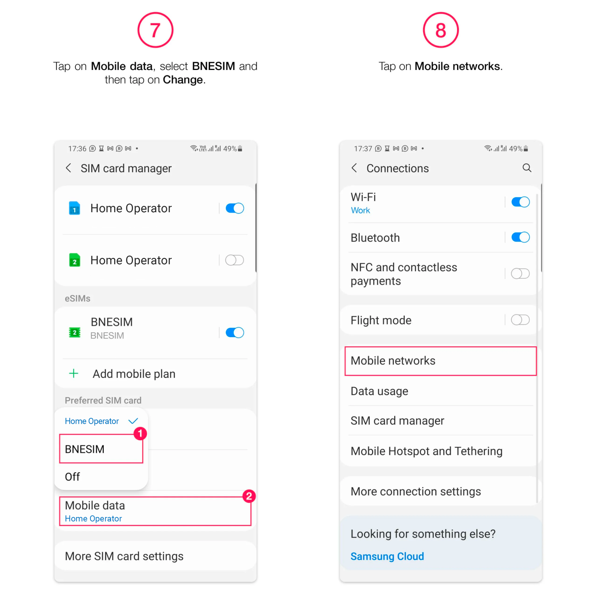 How to install BNE eSIM on your Android - BNESIM